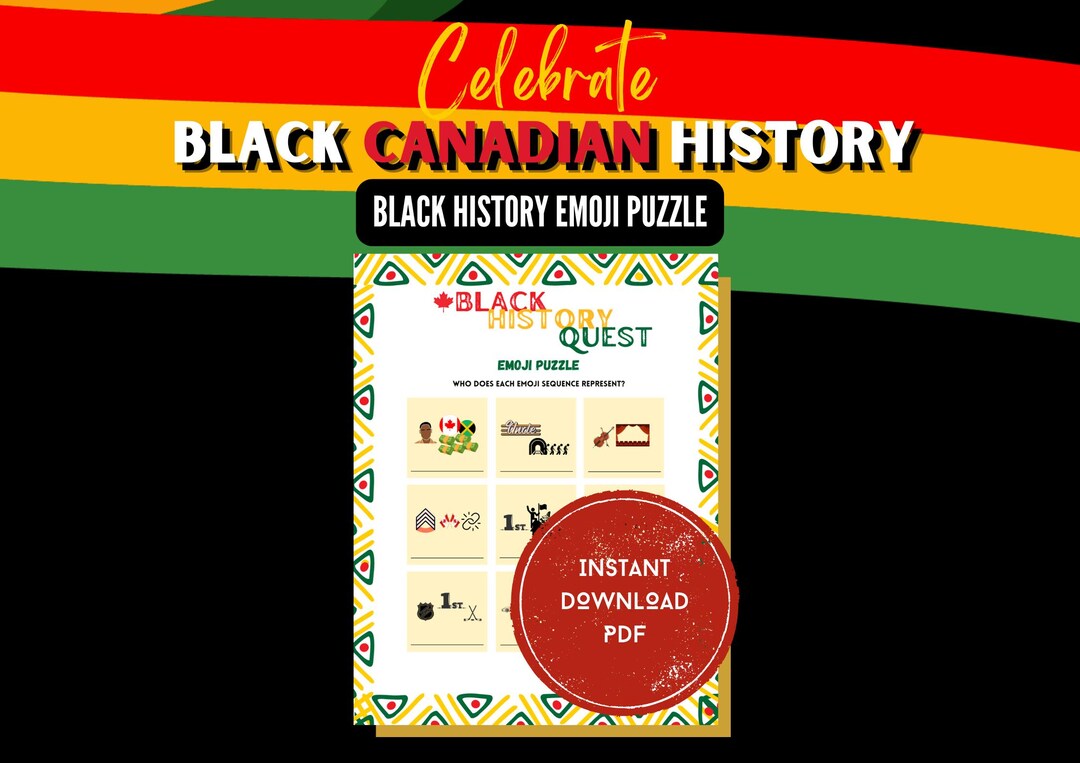 Canadian Black History Month Emoji Game Trivia | African American ...