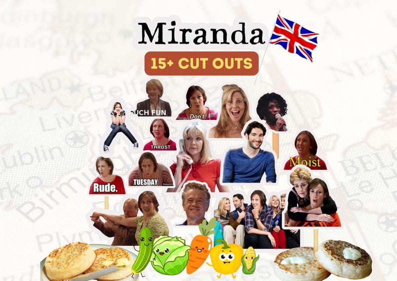 Miranda BBC TV Show Printable Photo Cutouts | Digital Download Comedy ...