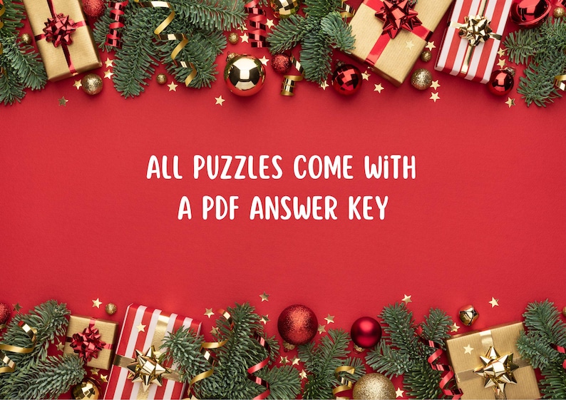 Christmas Printable Cryptogram Puzzle | Custom Made Cryptograms | Large ...