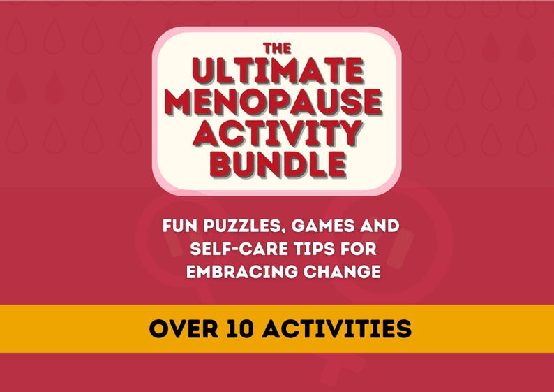 Menopause Activity Bundle: Puzzles, Games, Self-care & Party Tips ...