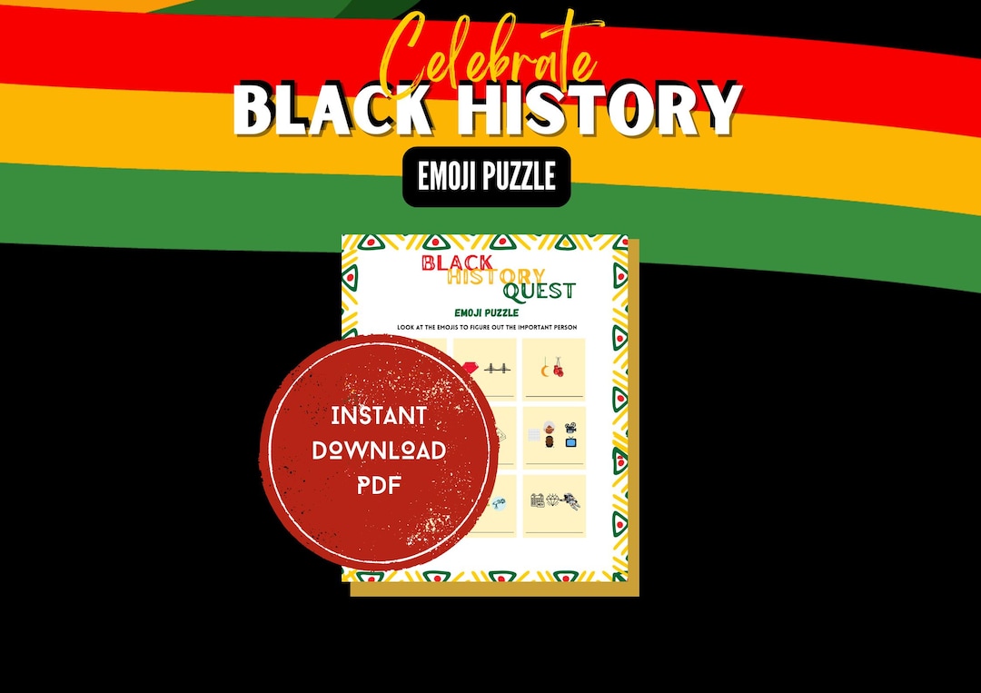 Black History Month Emoji Game Trivia | African American Celebration ...