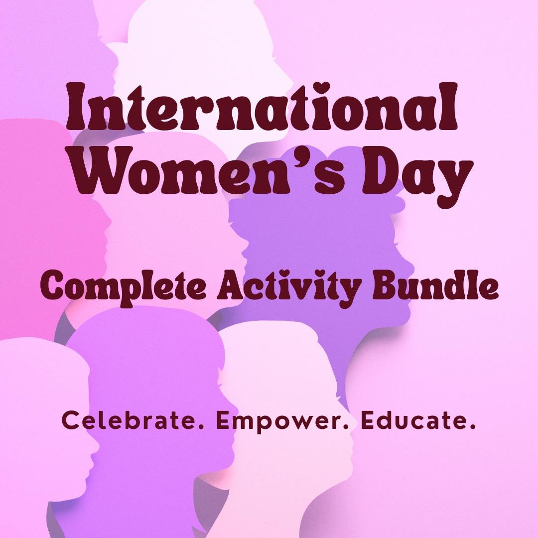 International Women’s Day Activity Bundle | Games, Worksheets Printable ...