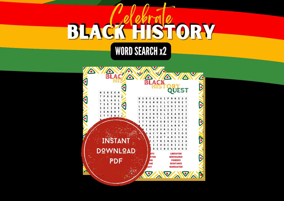 Black History Month Word Search | Black History Trivia | Inventions ...