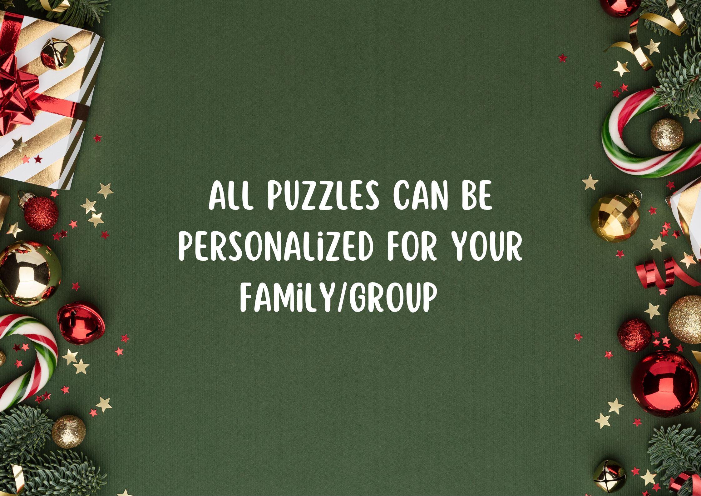Christmas Printable Word Scramble | Customizable Large Print Puzzles ...
