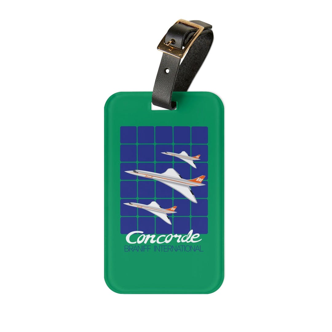 Braniff Ultra Space Jet Luggage Suitcase Tag Concorde SST Green - Etsy