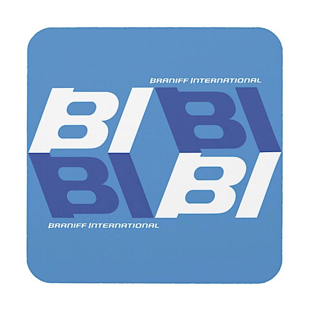 Drink Coaster Braniff BI Jetway Logo Multi Color Set of 6 - Etsy