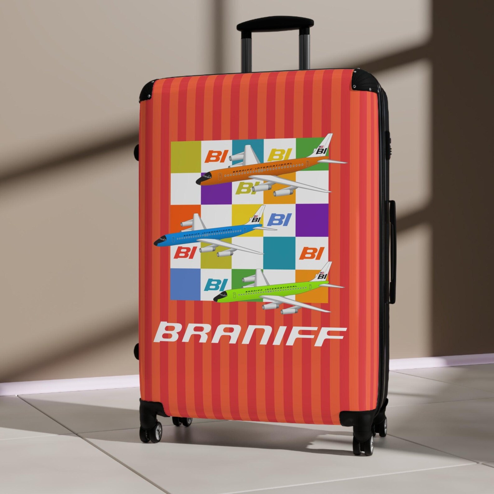 Braniff Ultra Space Jet Luggage Suitcase Mcdonnell Douglas DC-8-62 Jets ...