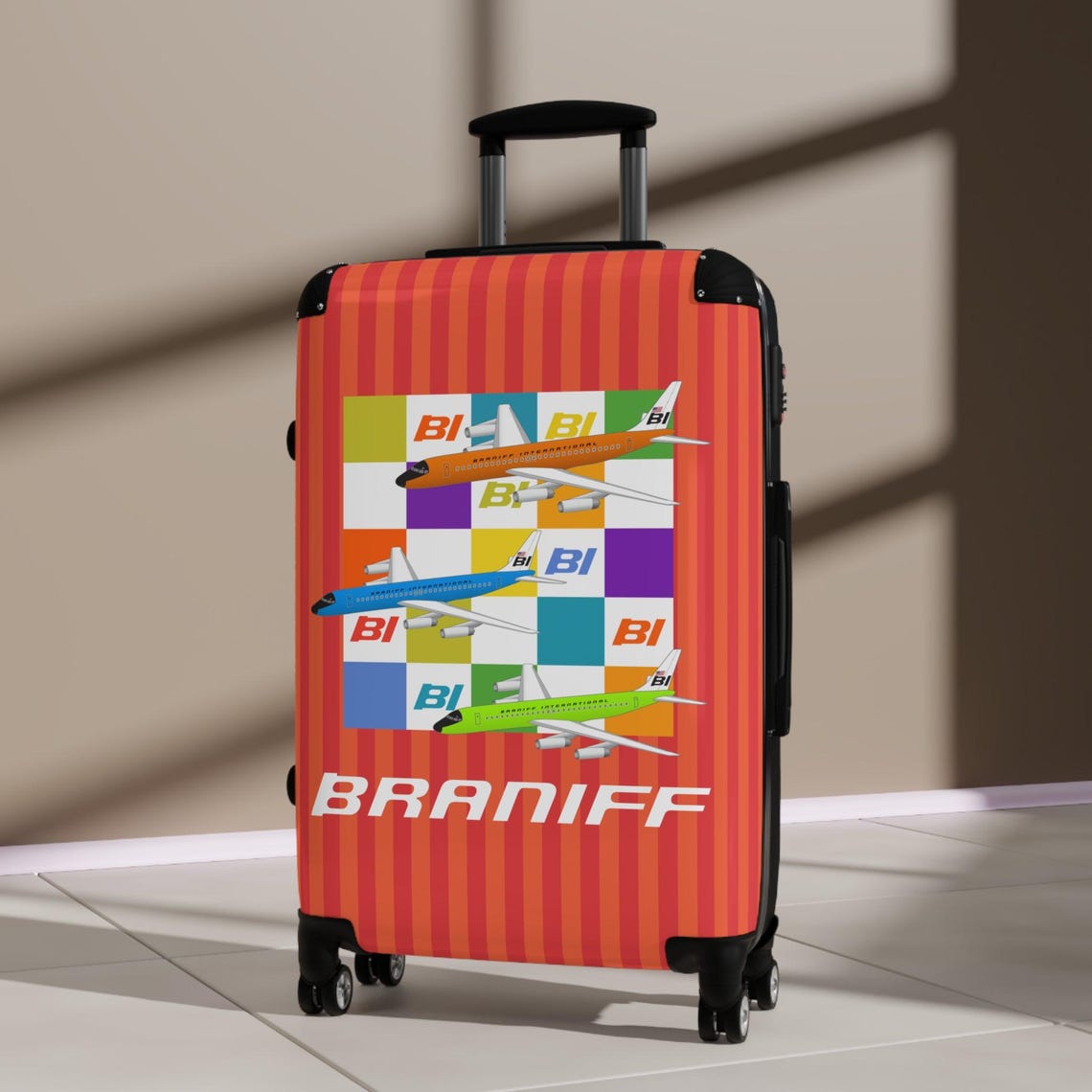 Braniff Ultra Space Jet Luggage Suitcase Mcdonnell Douglas DC-8-62 Jets ...