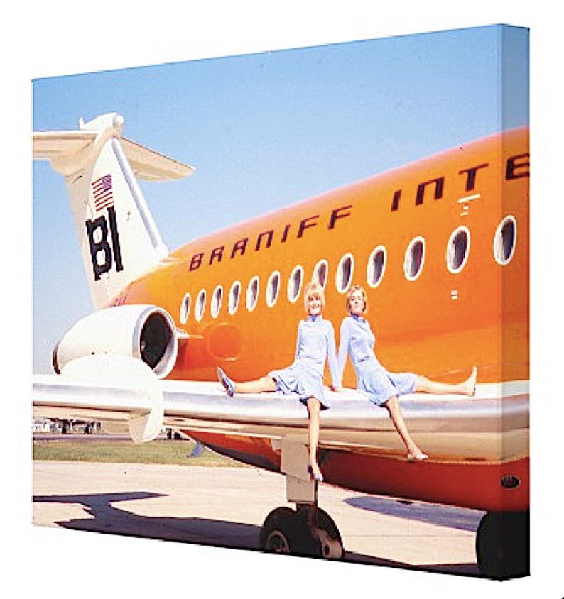 Art Canvas Braniff BAC One-11 Pucci Girls - Etsy