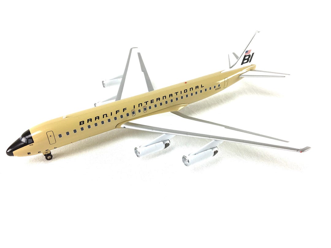 Airplane Model Braniff International Mcdonnell-douglas DC-8-62 ...