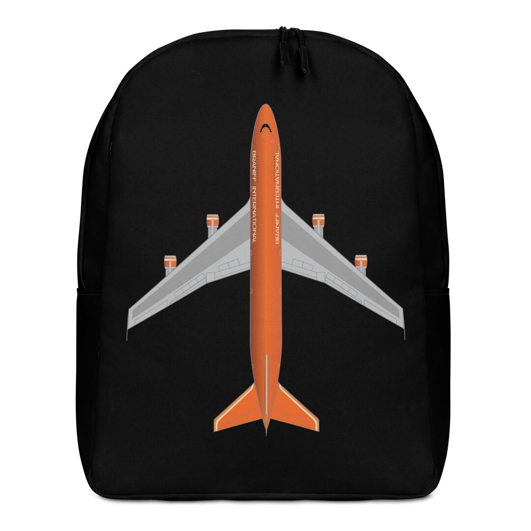 Backpack Braniff Boeing 747 Ultra Space Jumbo Jet Orange Black - Etsy