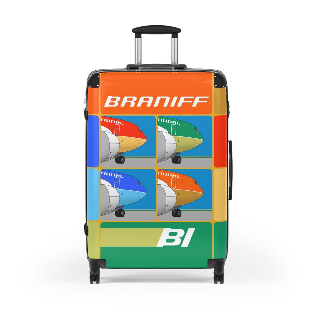 Braniff Ultra Space Jet Luggage Suitcase Boeing 720 Two Tone Super Jets ...