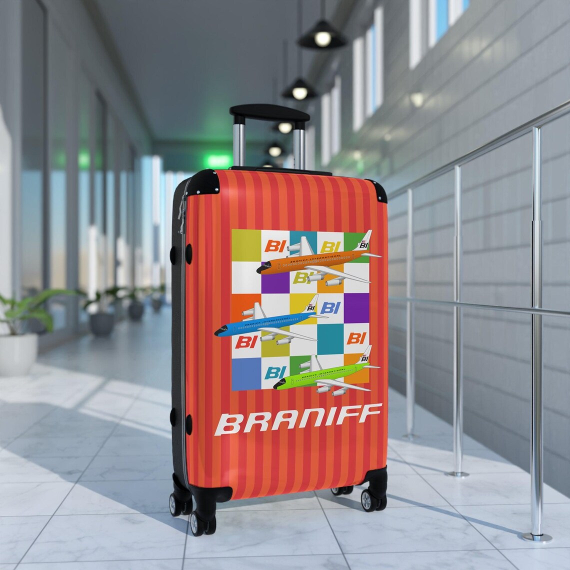 Braniff Ultra Space Jet Luggage Suitcase Mcdonnell Douglas DC-8-62 Jets ...