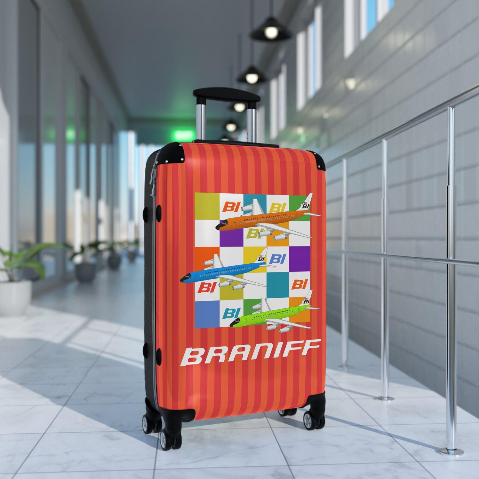 Braniff Ultra Space Jet Luggage Suitcase Mcdonnell Douglas DC-8-62 Jets ...