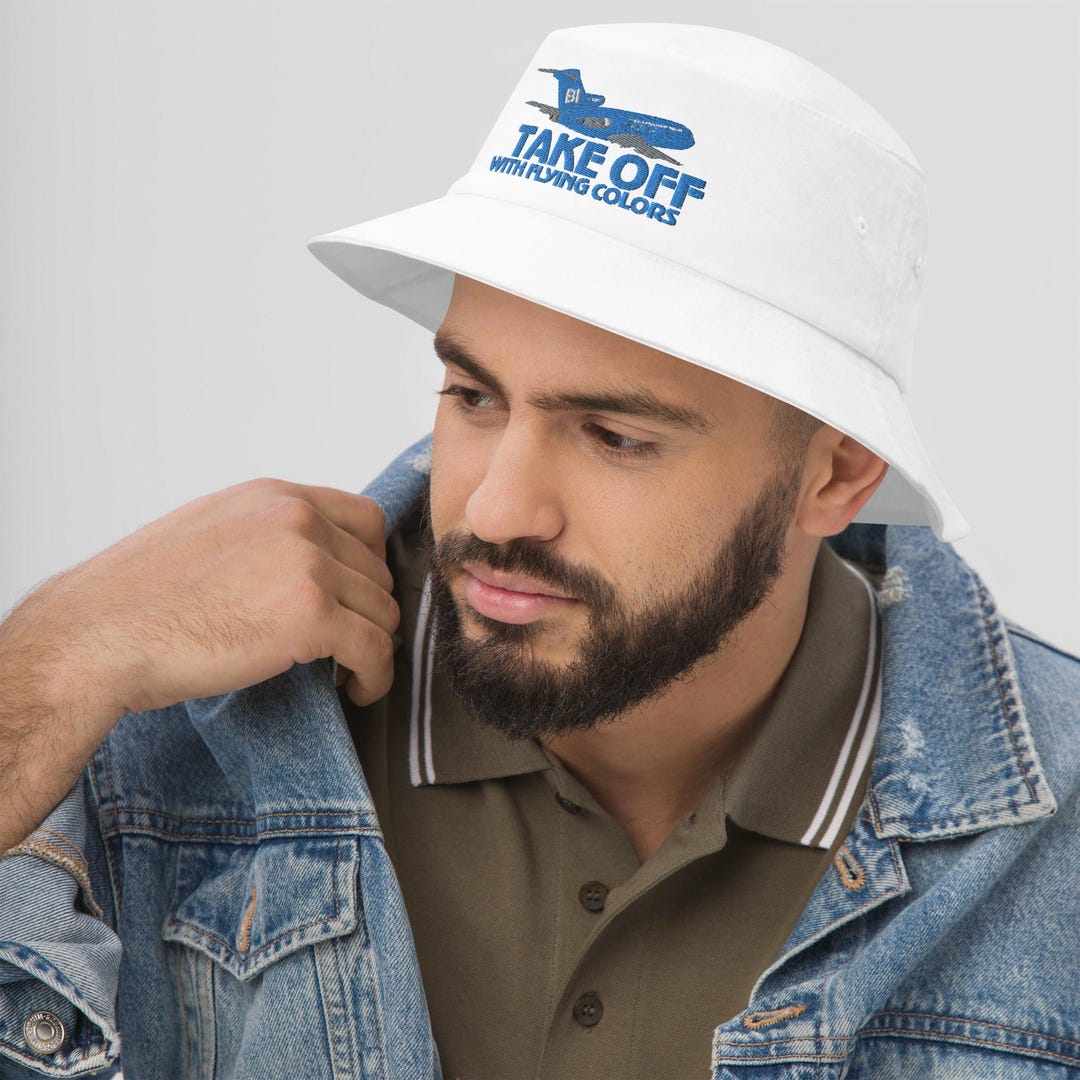 Bucket Hat Braniff Boeing 727 Takeoff With Flying Colors 1971 - Etsy