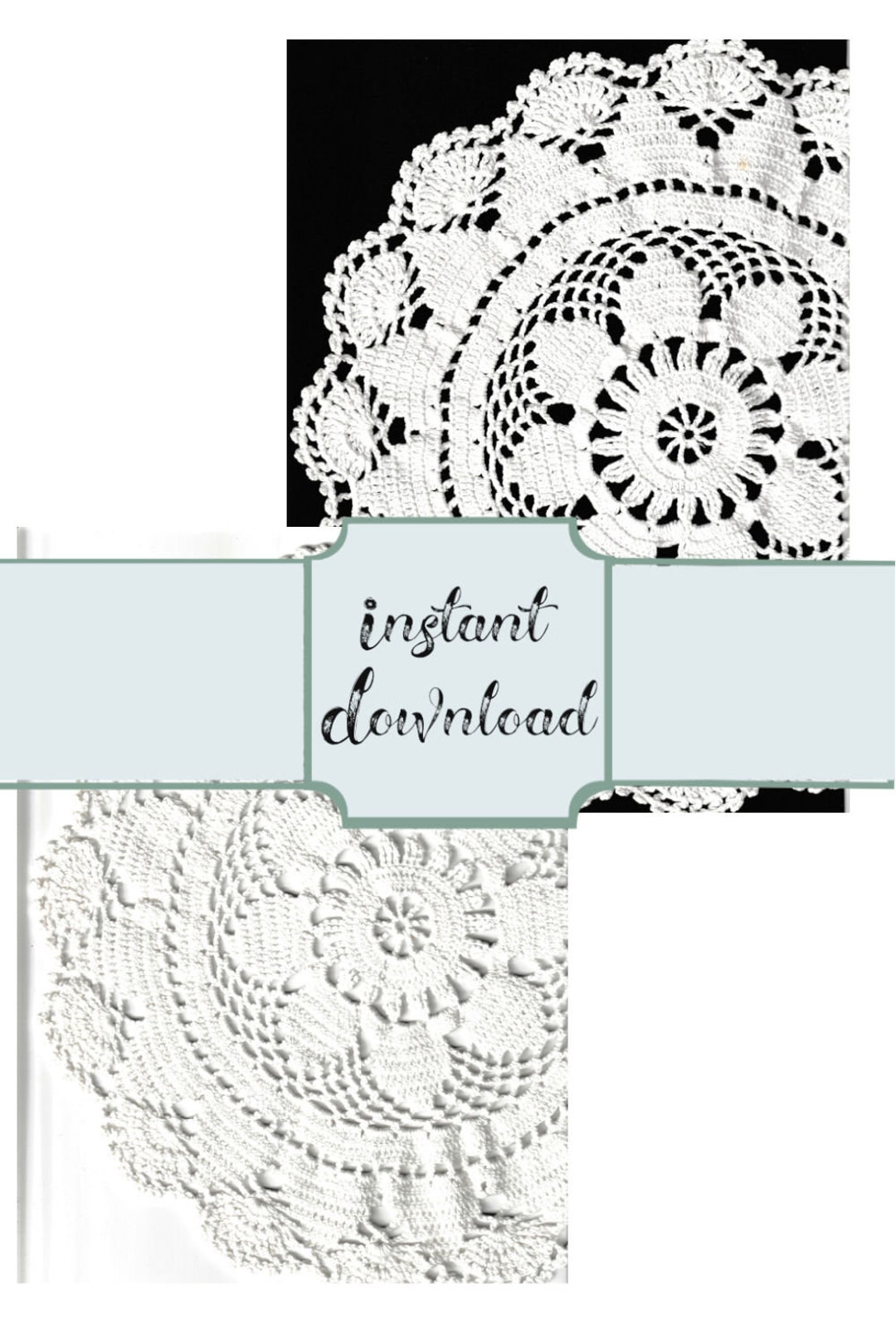 Digital Doily Download, Instant Printable Needlework, Junk Journal Page ...