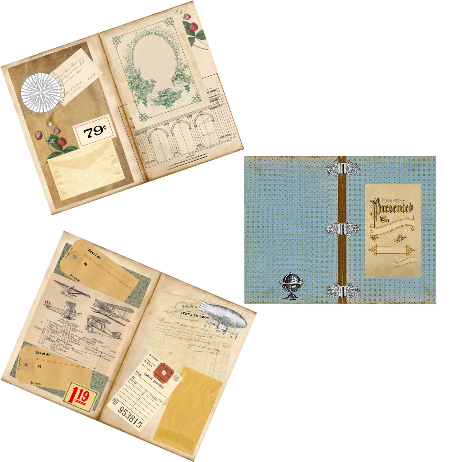 Travel Journal Printable Kit, Cover and Pages, Digital Travelers ...