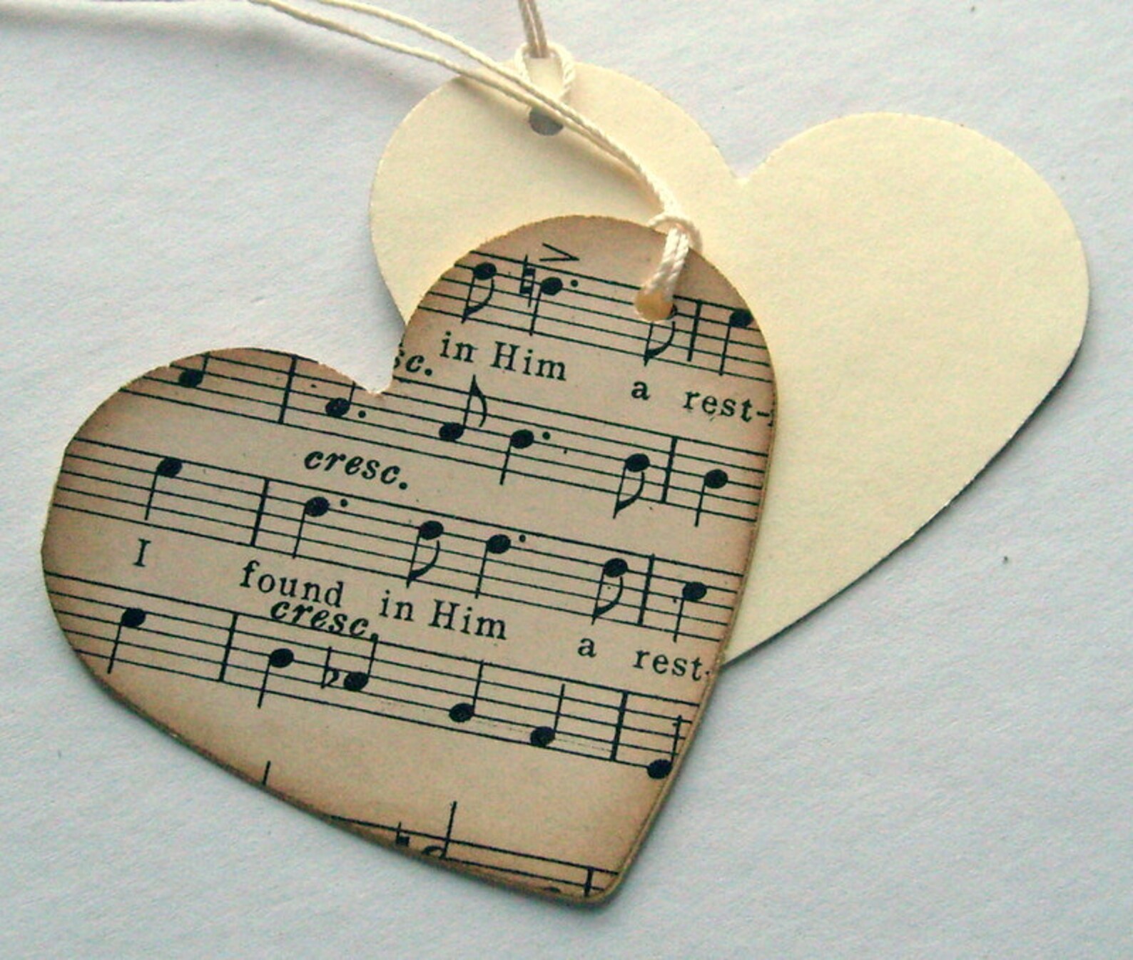 Heart Favor Tags Music Sheet Tags Wedding Place Cards - Etsy