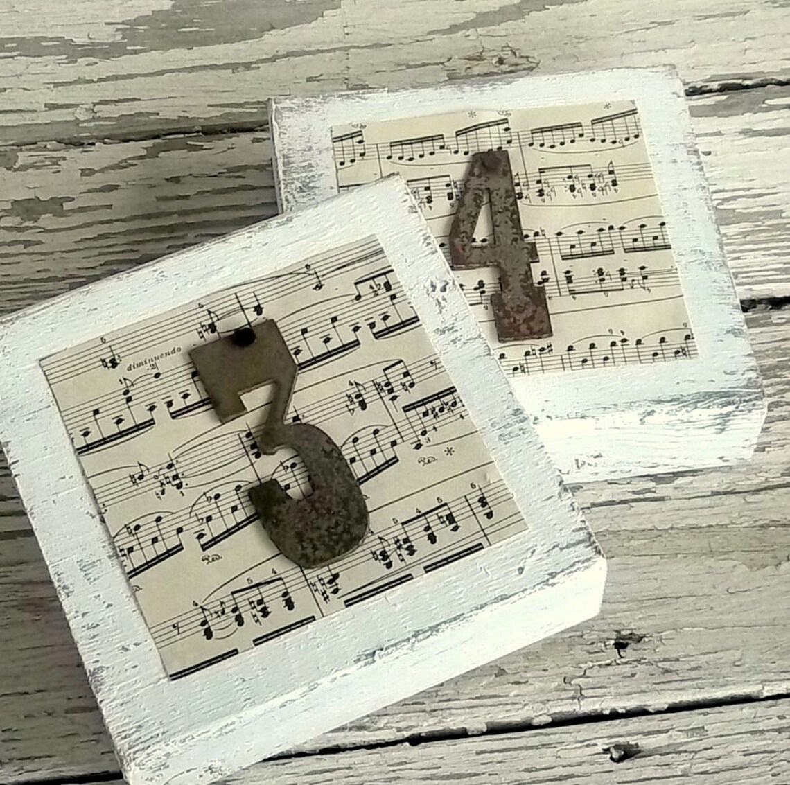 Wedding Wood Block Table Sign Music Theme Rusty Number Sign - Etsy