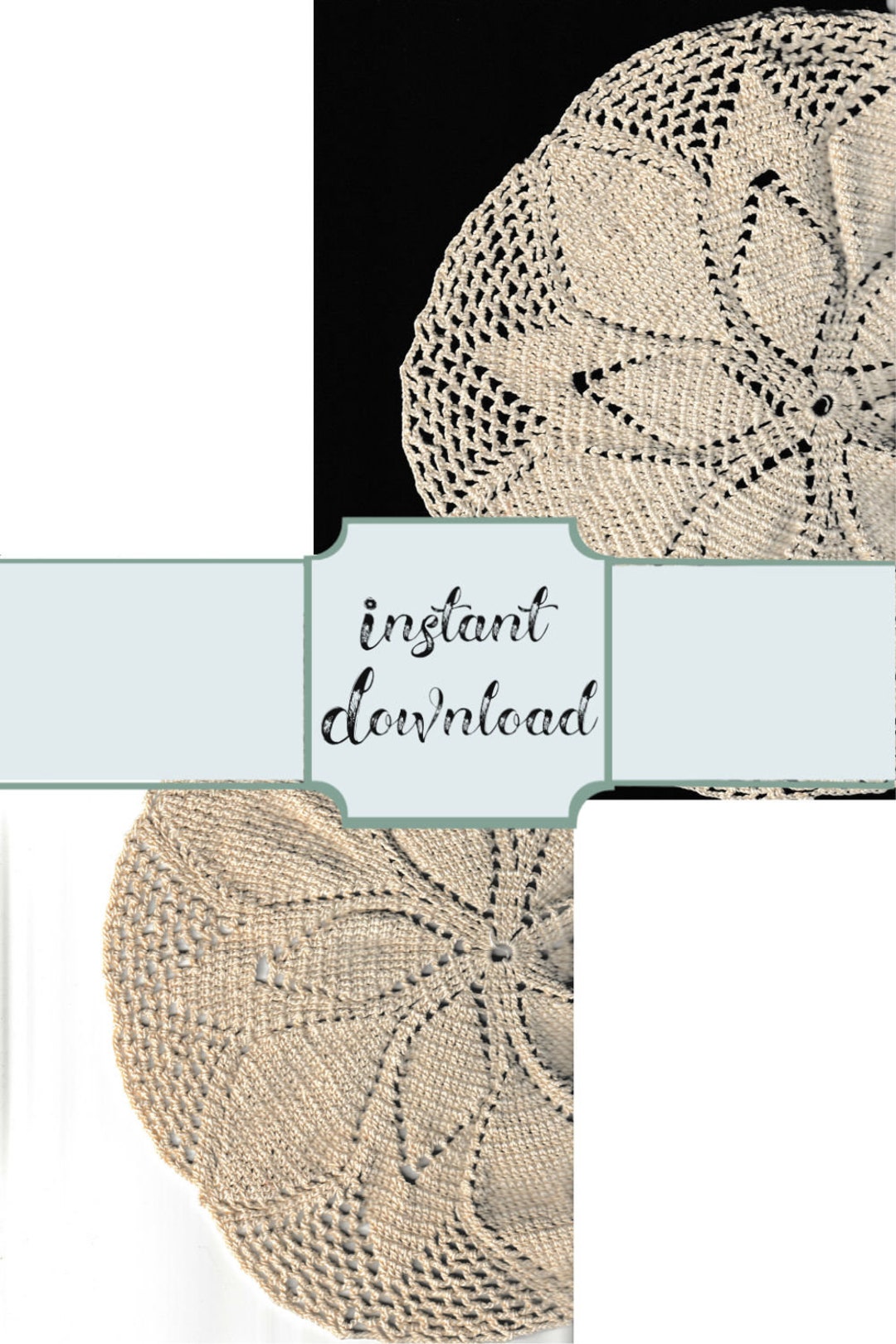 Printable Doily Scan, Instant Download Needlework, Junk Journal Page ...
