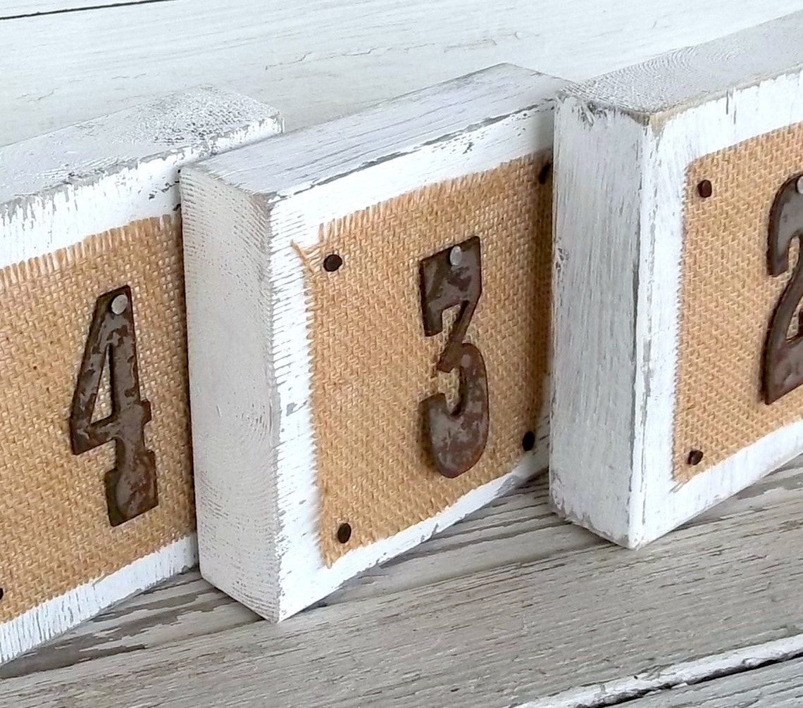 Rustic Table Number Wood Table Sign Rustic Wedding Decor - Etsy