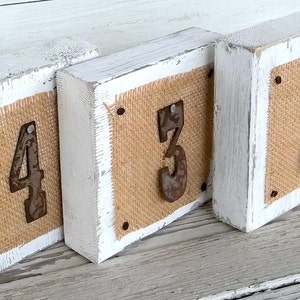 Rustic Table Number, Wood Table Sign, Rustic Wedding Decor, Rusty ...