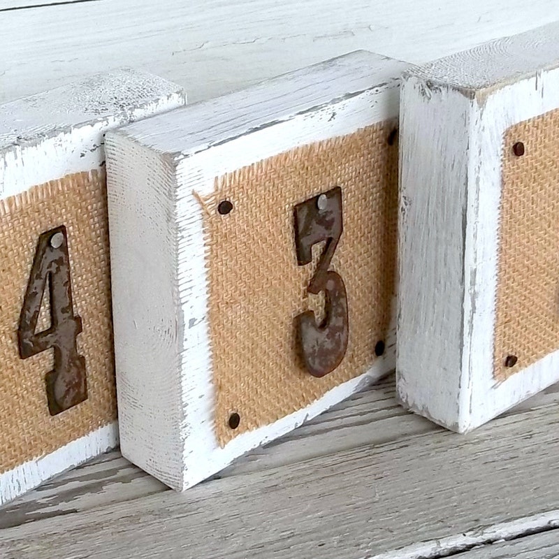 Burlap Table Numbers - Etsy
