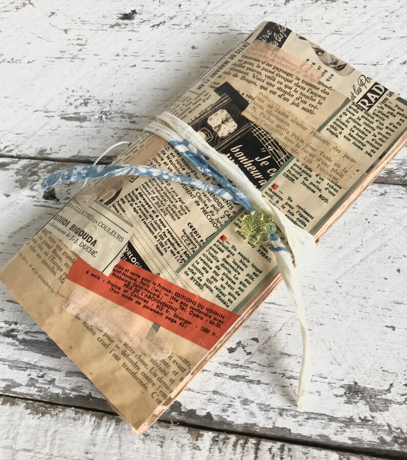 Travelers Notebook French Collage Art Book Cover Ephemera | Etsy