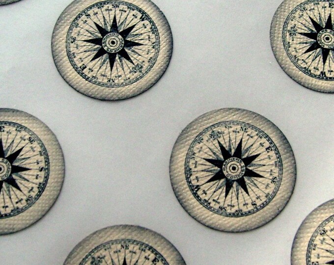Wedding Destination Sticker Seal Compass Round Circle - Etsy