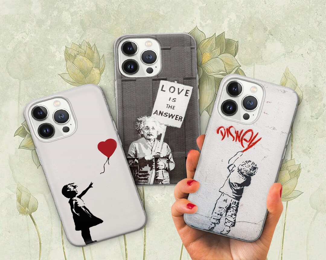 Banksy Art Phone Case Iconic Street Graffiti Cover for iPhone 16 Pro 15 Plus 14 13 12 11 XS XR ...