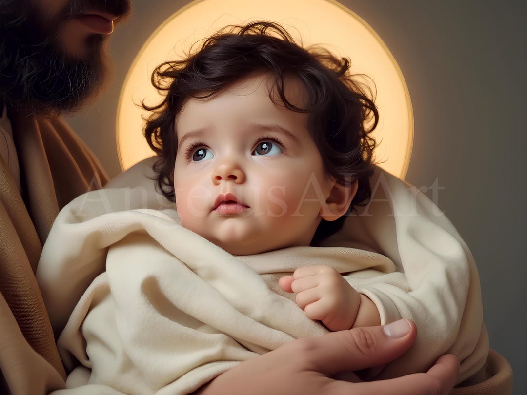 Baby Jesus, Ai-generated, Instant Digital Download, Catholic Christian ...