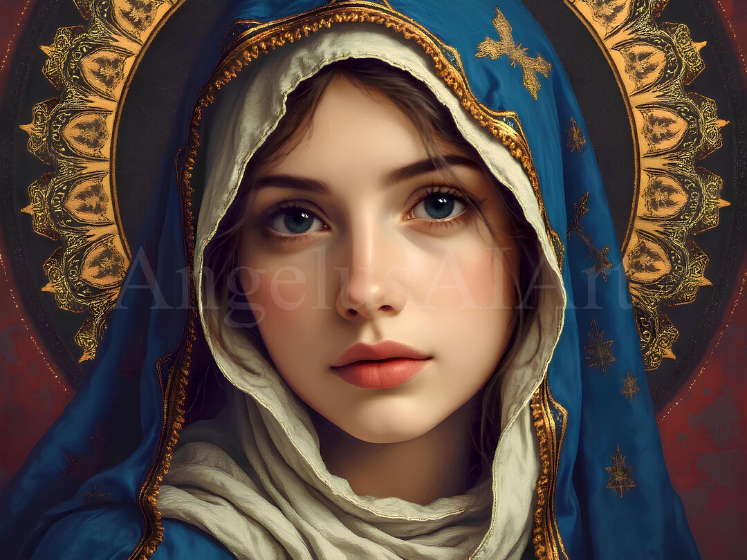 St Dymphna Image, Ai-generated, Instant Digital Download, Catholic Religious Image for Wall Art ...