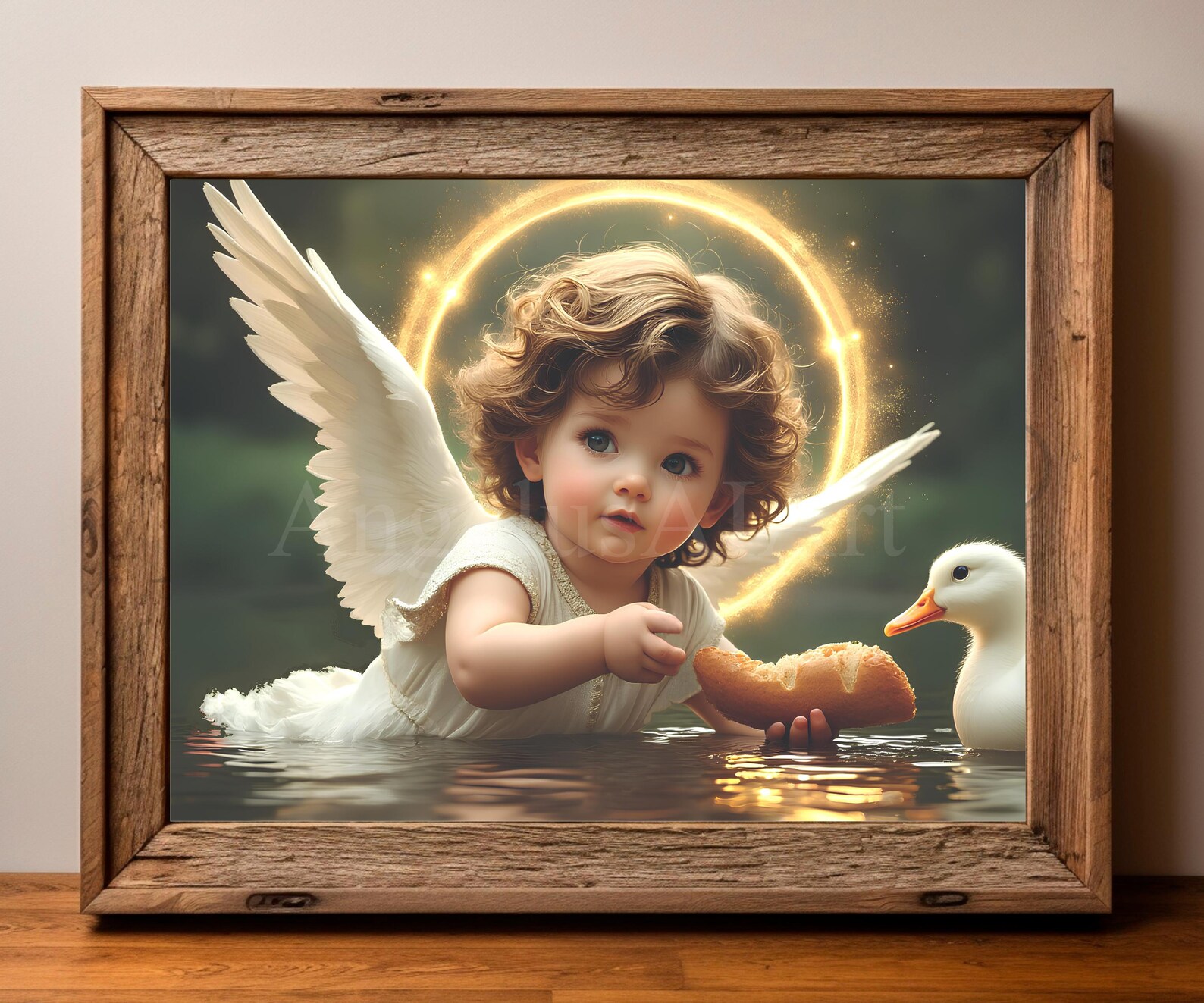 Heavenly Cherub and Adorable Duck: Instant Digital Download for ...
