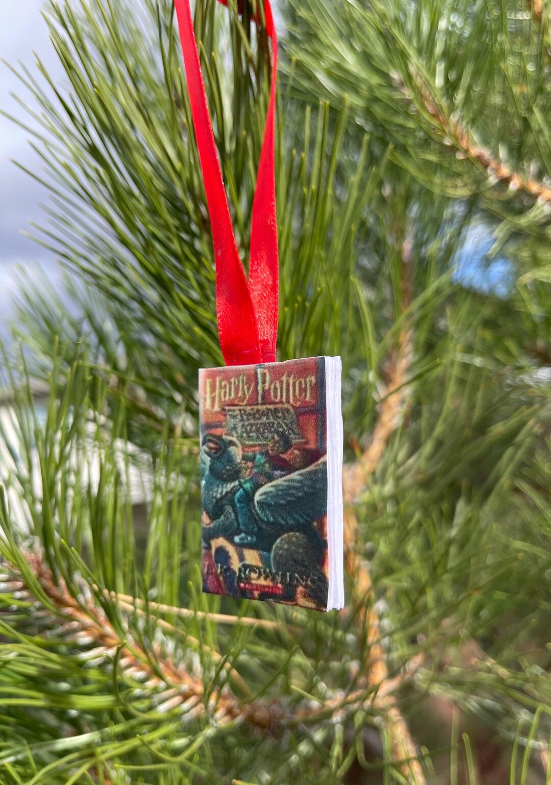 Mini Book Christmas Ornament - Etsy