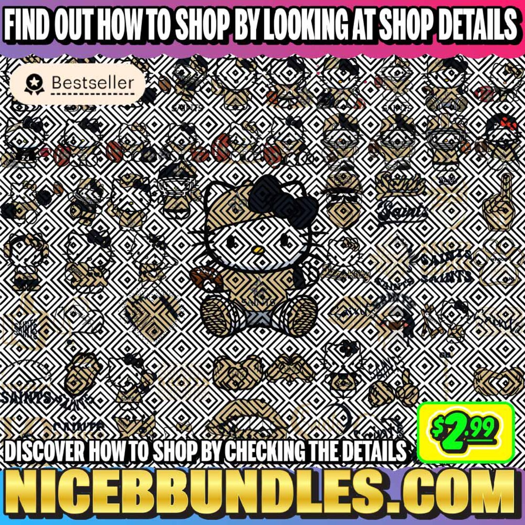 310 Hello-kitty New-orleans-saints Logo Files Svg, New-orleans-saints ...