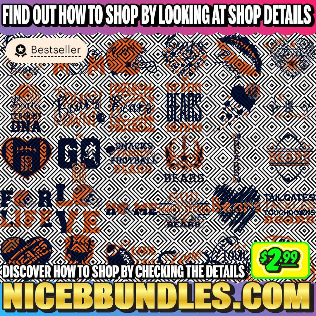 150 Chicago-bears Designs Svg Bundle, Chicago-bears Svg, N-F-L Svg ...