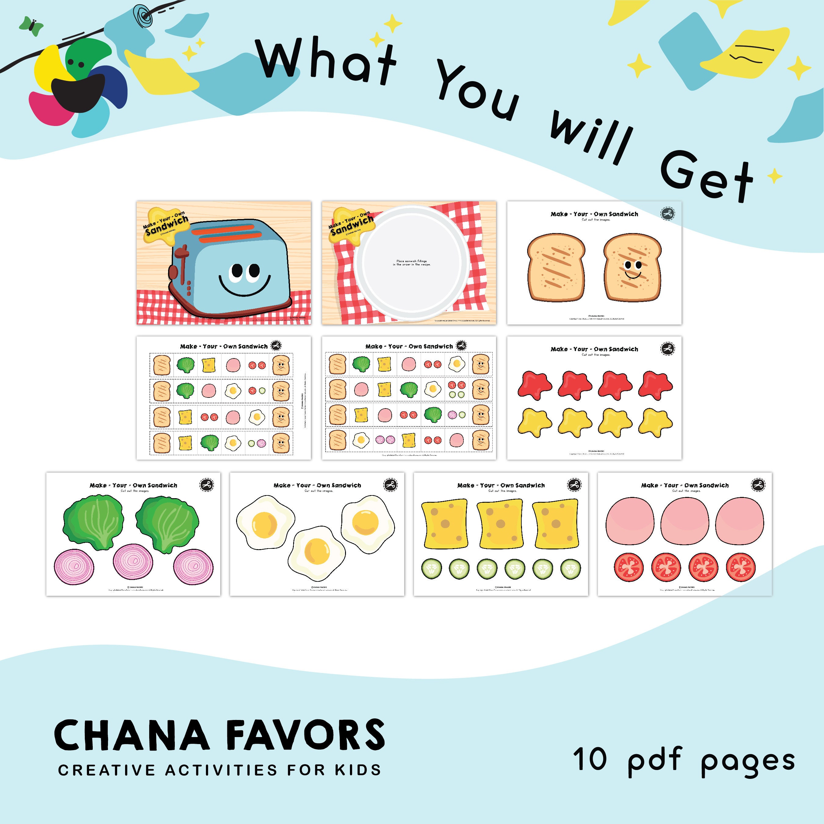 Make-your-own Sandwich Printable Kids Activity to Train the Brain to ...