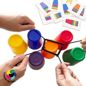 Color Cups Matching Printable Game That Helps Develop the Ability to ...