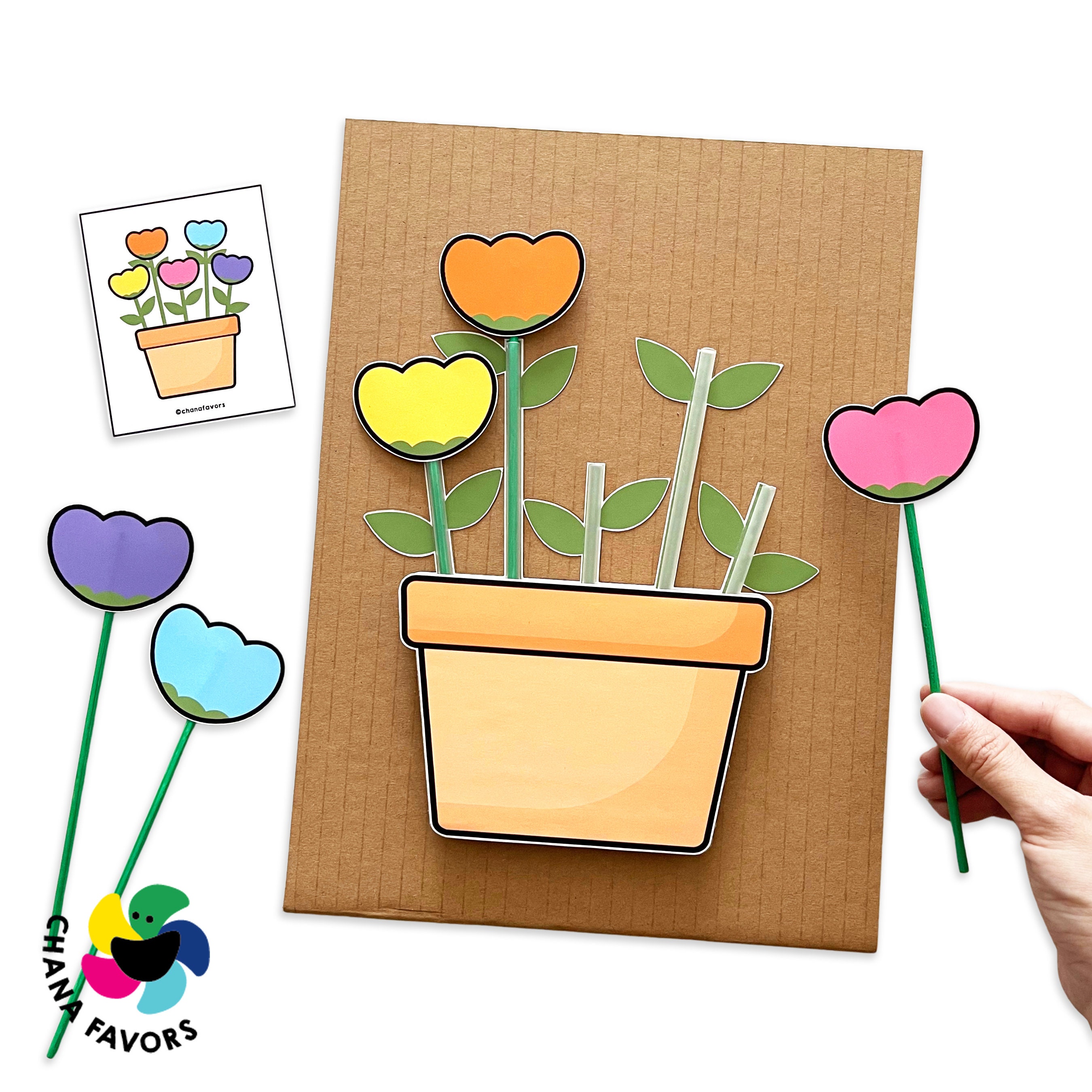 Colorful Flower Sort: Fine Motor Skills Activity (printable PDF) - Etsy
