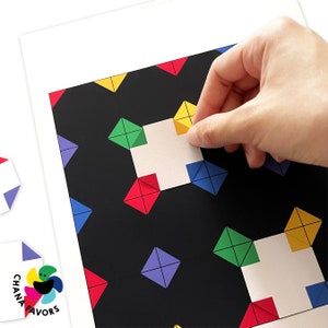Color Square Puzzle: Brain Exercise Game (printable PDF) - Etsy