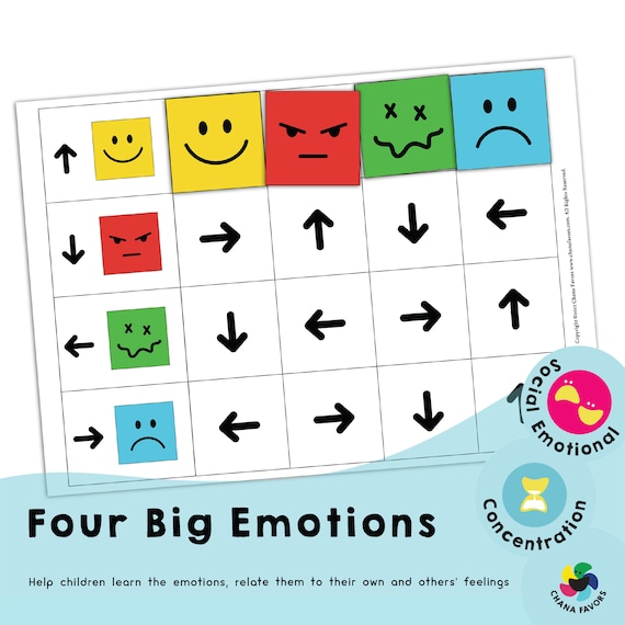 Four Big Emotions Printable Homeschool Resources to Help - Etsy UK