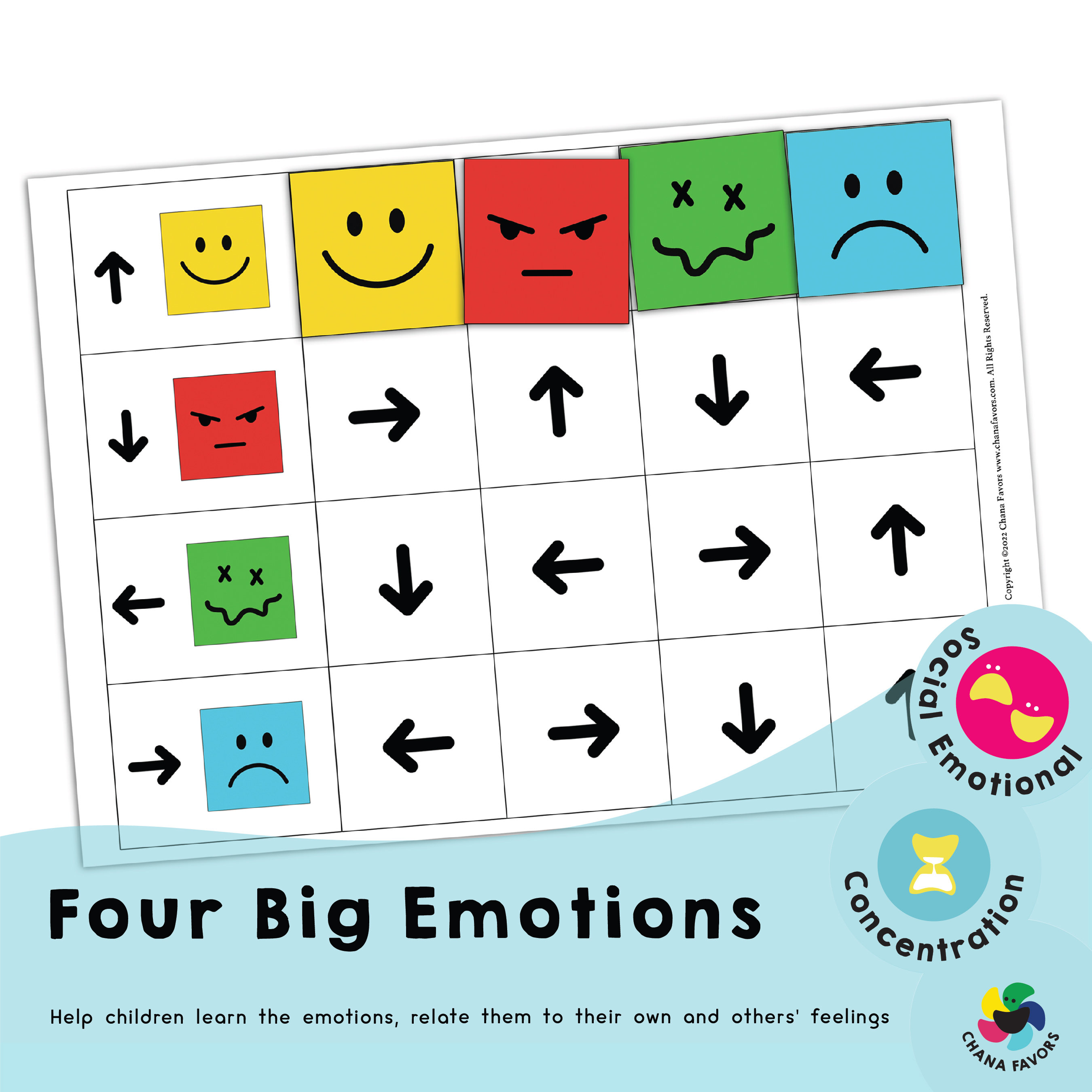 Four Big Emotions Printable Homeschool Resources To Help Children Learn