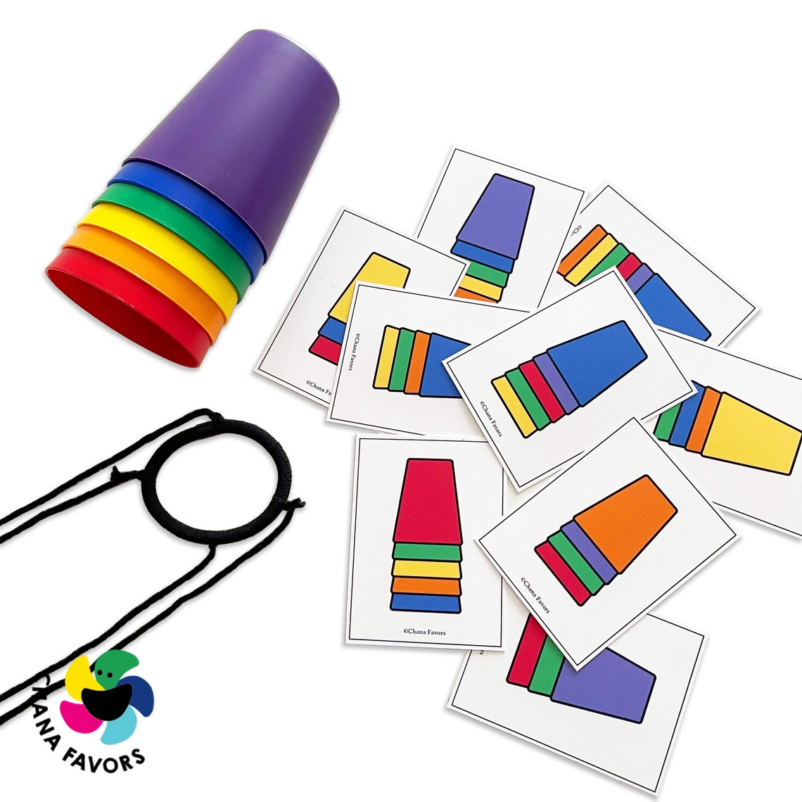 Color Cups Matching Printable Game That Helps Develop the Ability to ...