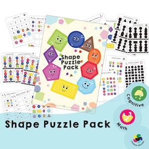 Shape Puzzle Pack 5 Printable Games for Shape Identification, Logical ...