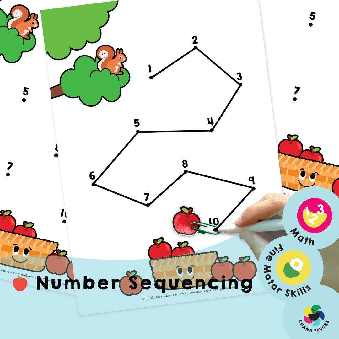 Apple Number Sequencing - Printable PDF - Download Only - Preschool ...