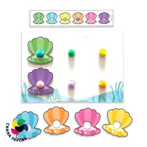 Seashell Mix and Match Game: Cognitive Skills Activity (printable PDF ...