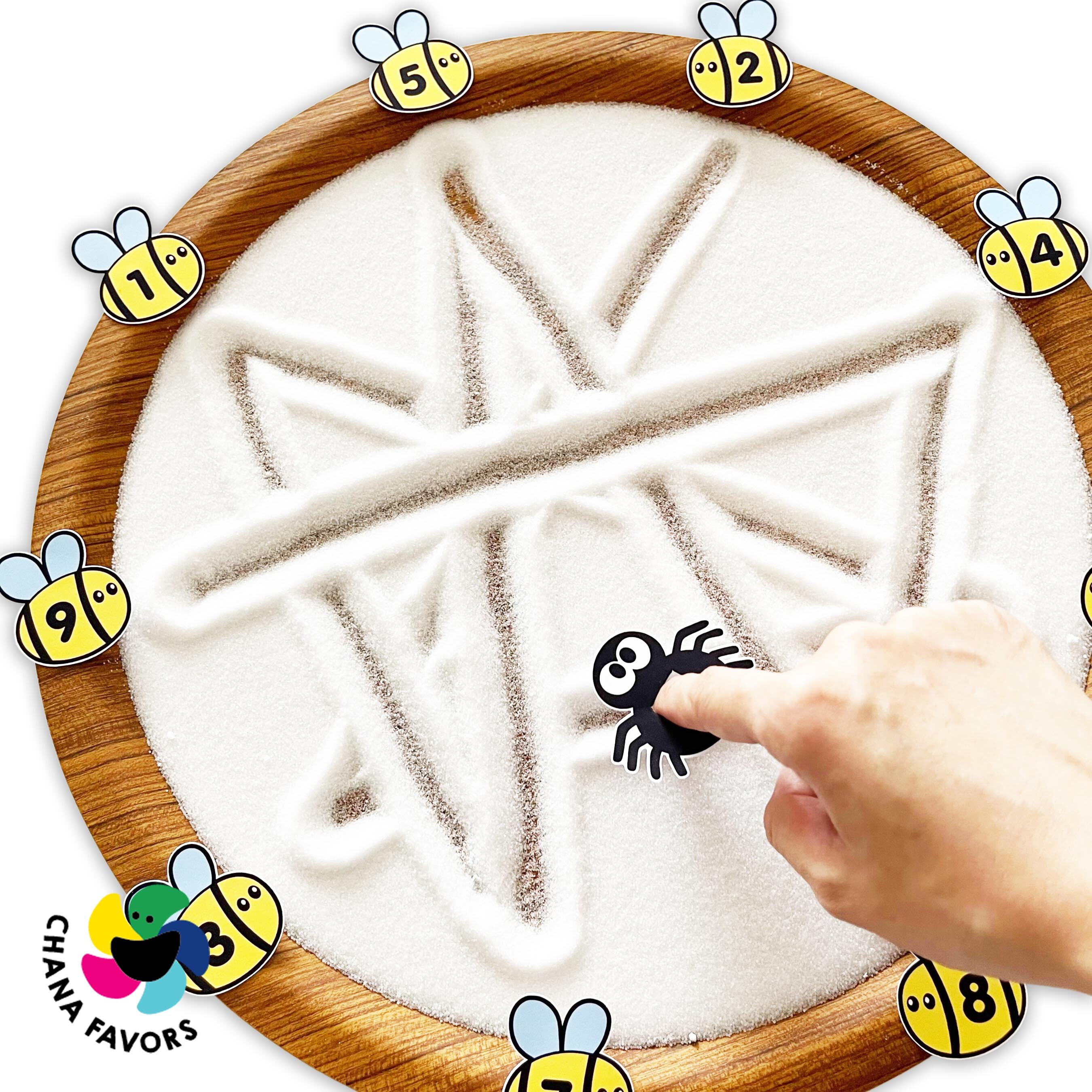 Numbered Bee and Spider Printable Educational Sensory Game for Kids ...