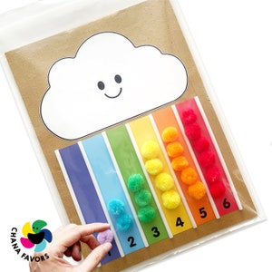 Cloudy Rainbow Counting Game: Printable Math Activity (PDF) - Etsy