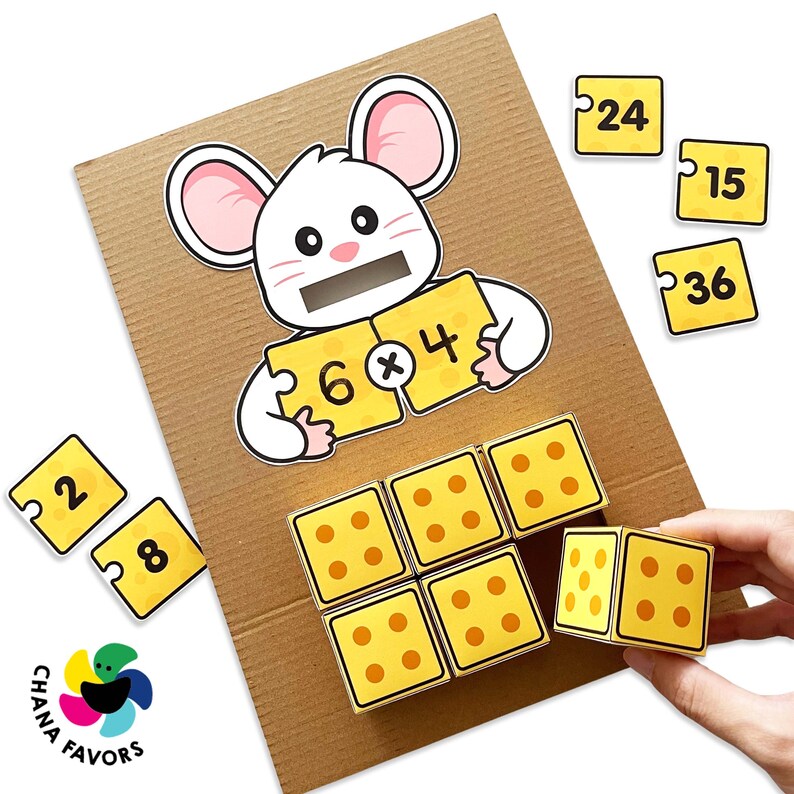 Mouse Multiplication Game: Early Math Skills Printable (PDF) - Etsy