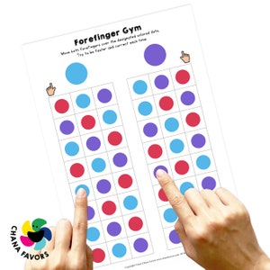 Forefinger Gym: Color Dots Coordination Activity (printable PDF) - Etsy
